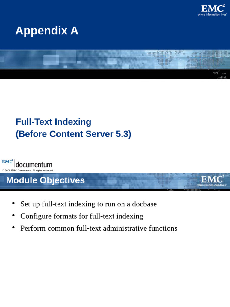 13-D65 Appendix A Full Text Indexes - Before CS 5 - 3 | PDF | Search Engine Indexing | Computer File