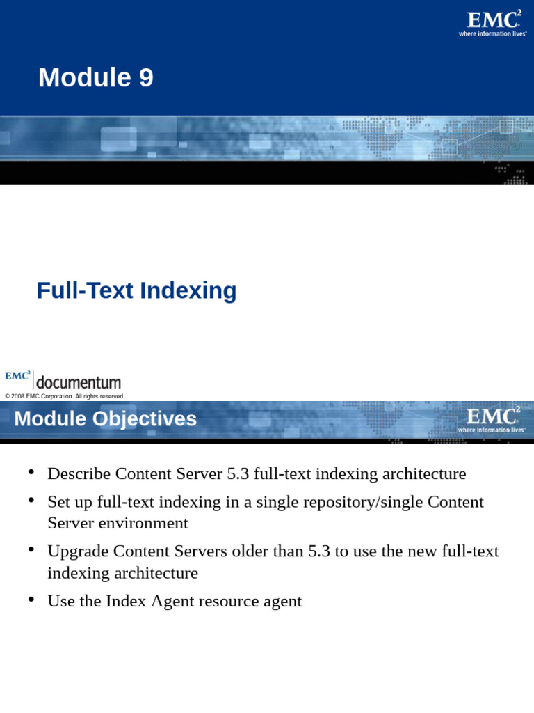 09 D65 Full Text Indexing | PDF | Software Repository | Search Engine Indexing