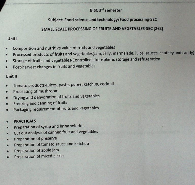 Food Proce - SECC | PDF