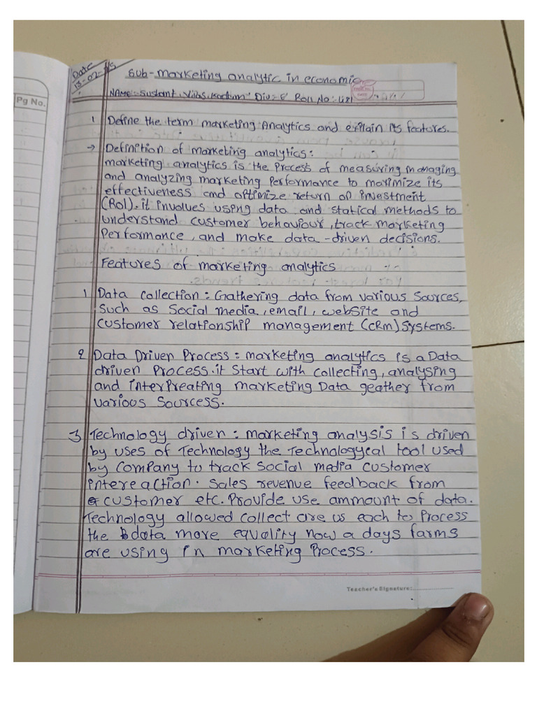 Marketing Analytics in Economics | PDF