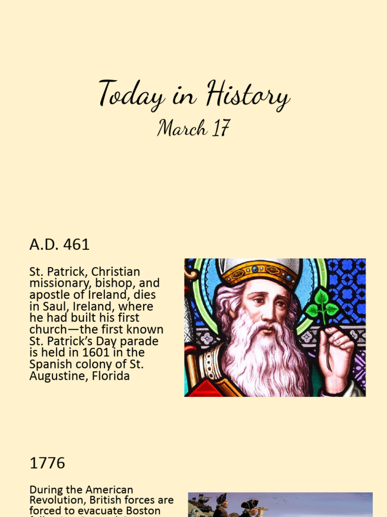 Mar 17 Today in History | PDF
