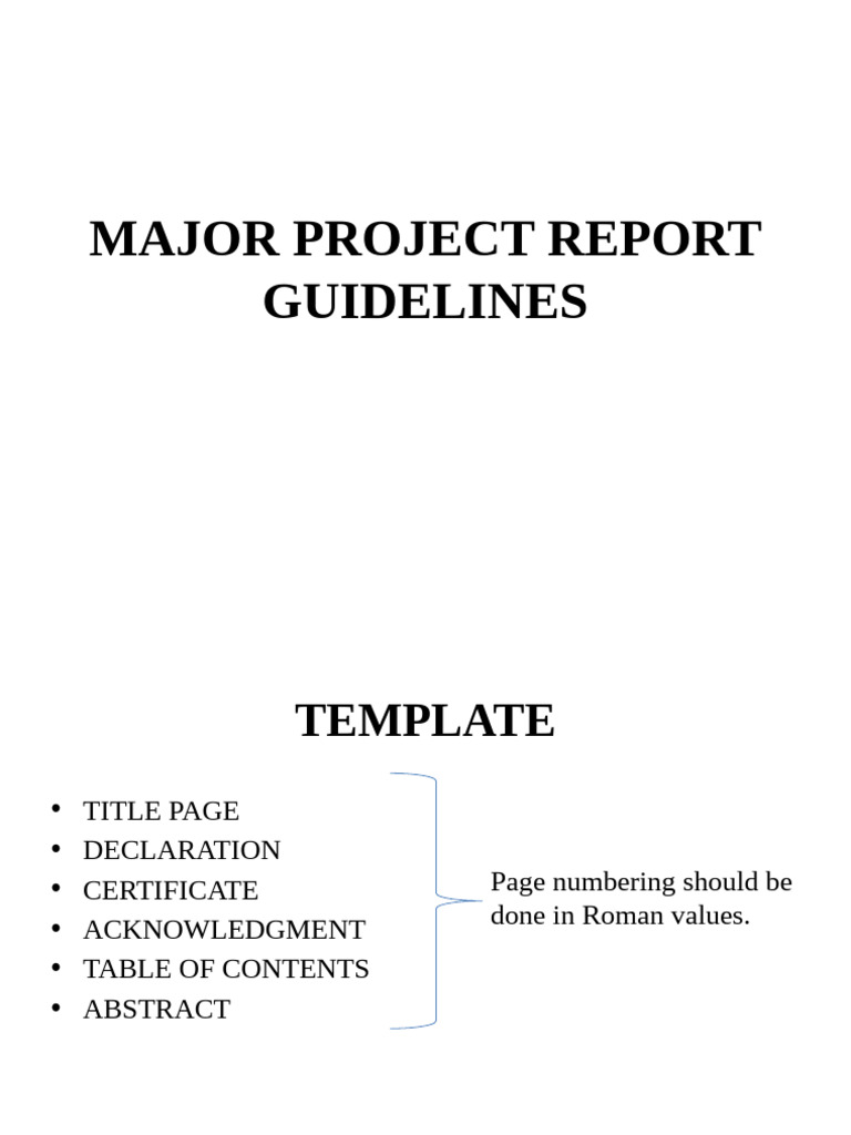 Major Project Report Guidelines | PDF | Letter Case | Typefaces