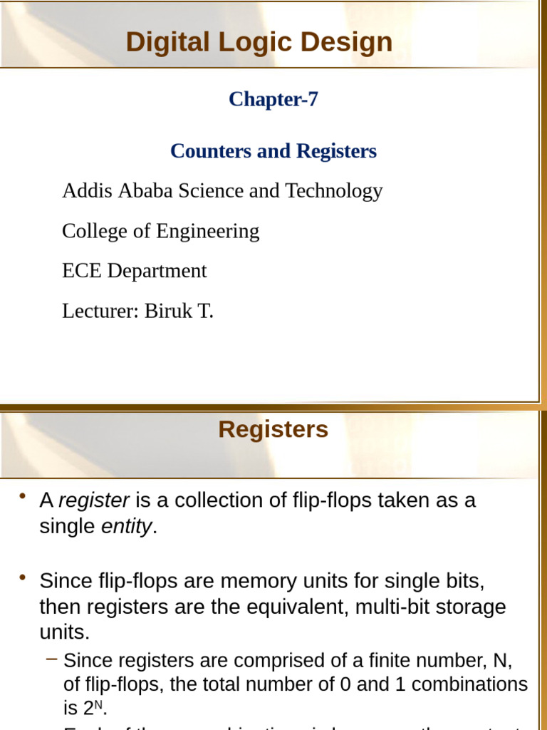 DLD Chapter 7 Register Updated | PDF | Electronics | Computer Data