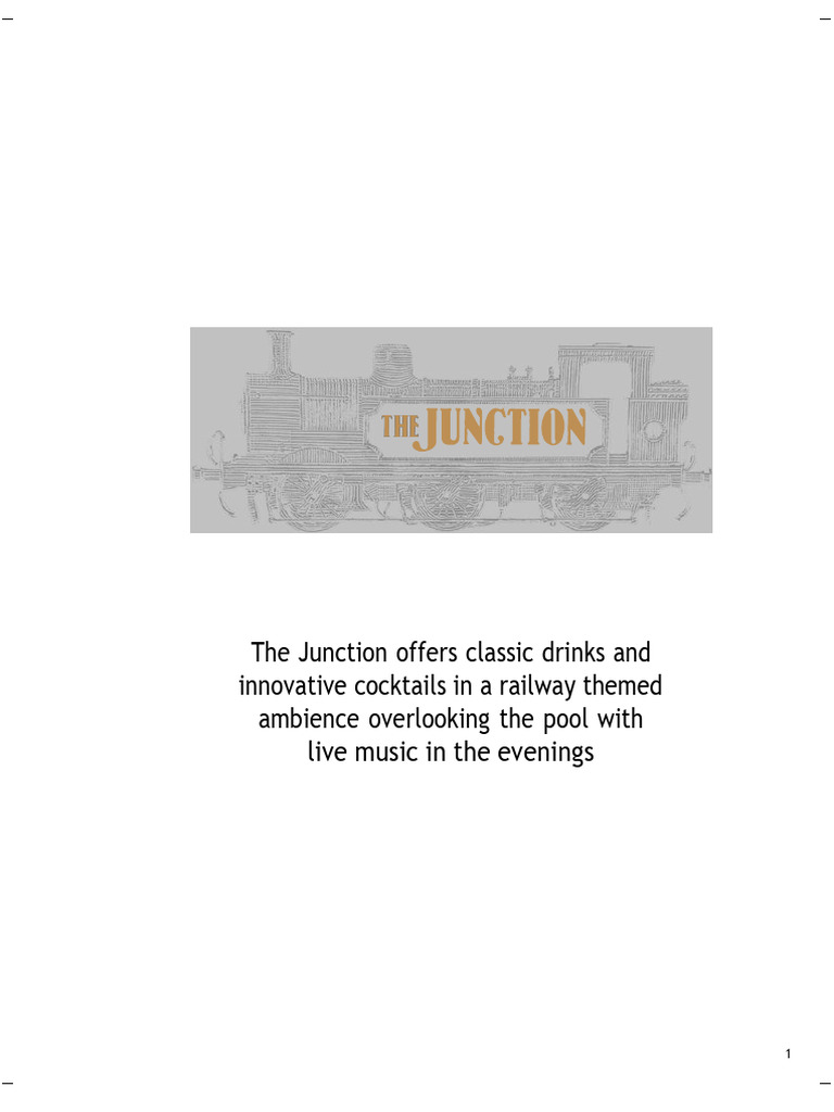 Junction Bar Menu Overview | PDF | Scotch Whisky | Pizza