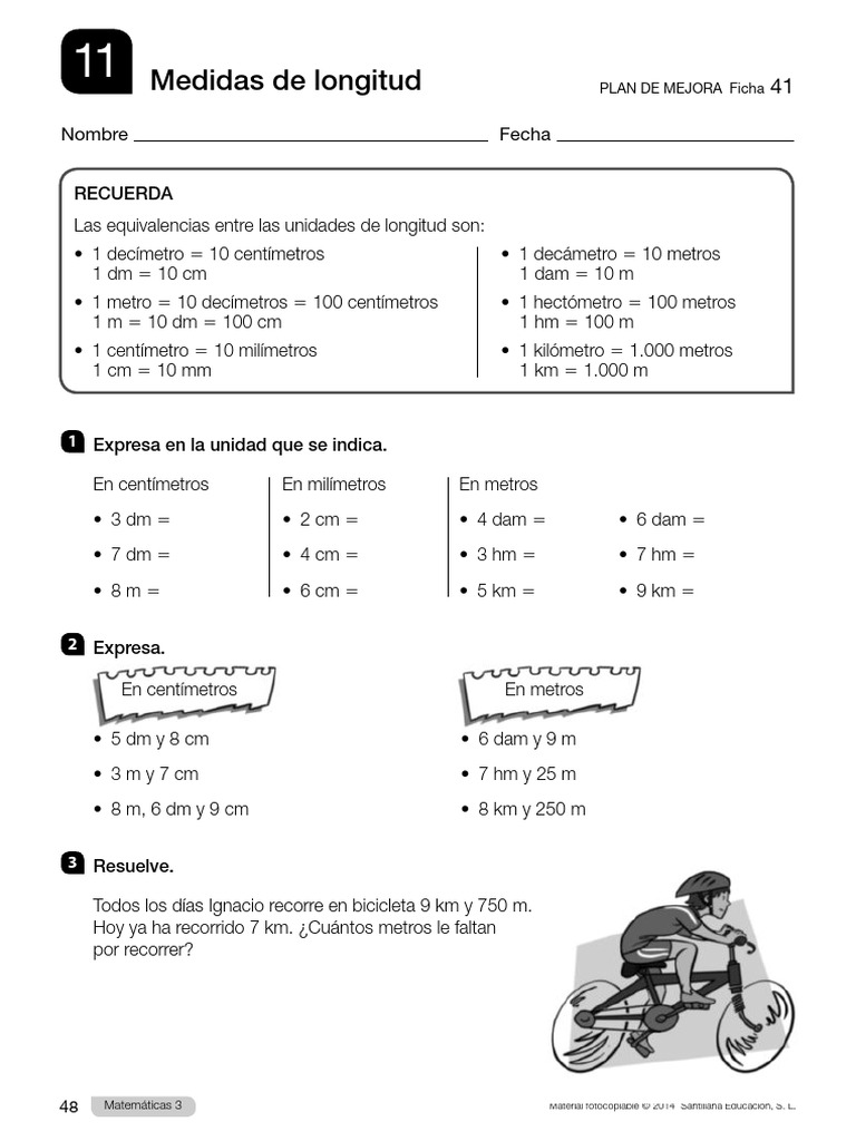 Plan de Mejora: Medidas y Equivalencias | PDF | Litro | Unidades de medida
