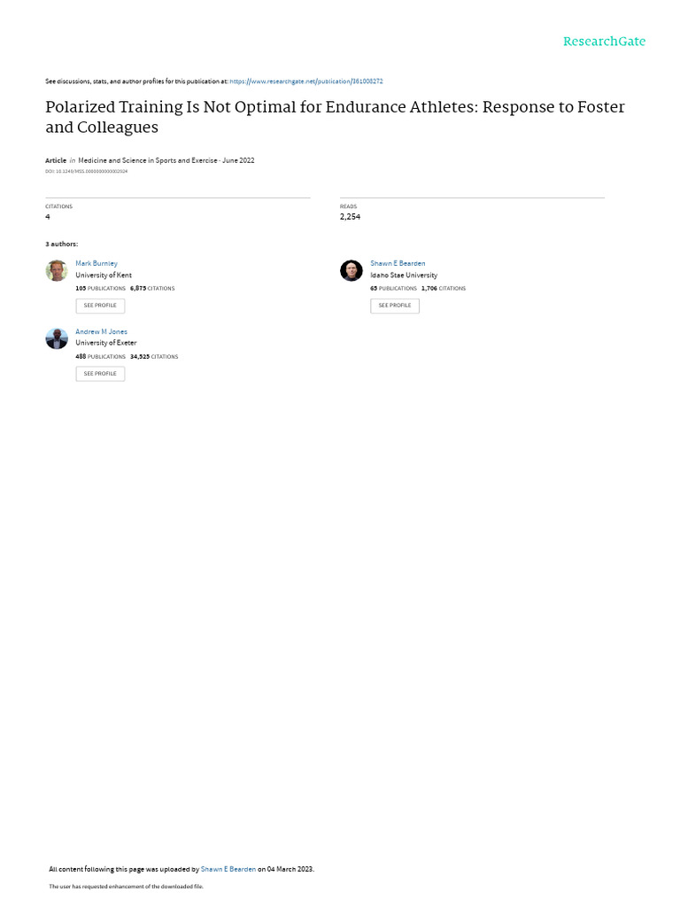 PolarizedTrainingPoint Counterpointcomplete | PDF | Skeletal Muscle ...