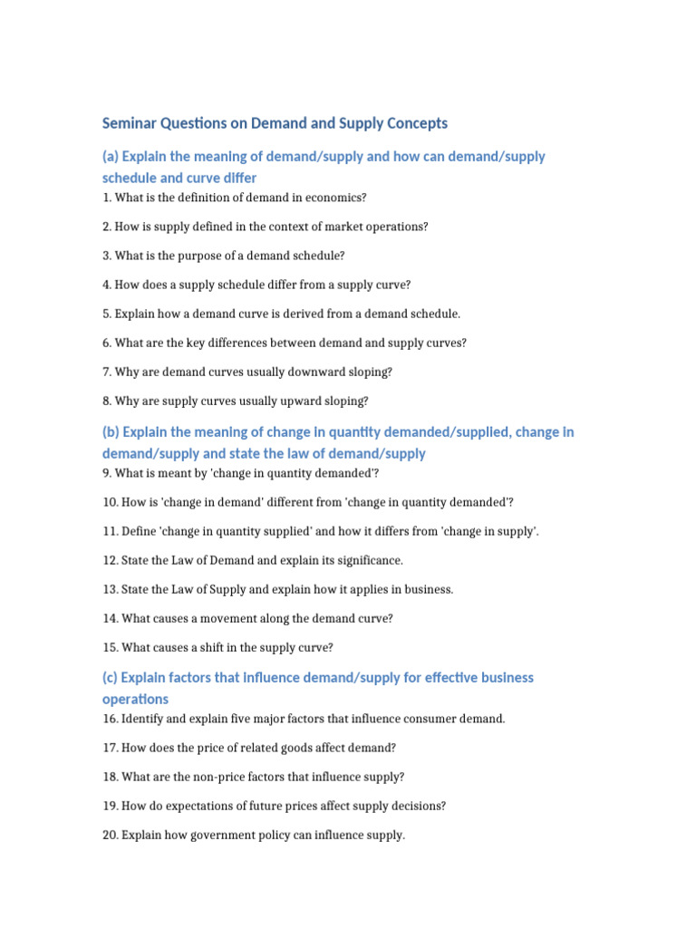 Demand and Supply Concepts Explained | PDF | Supply (Economics) | Demand
