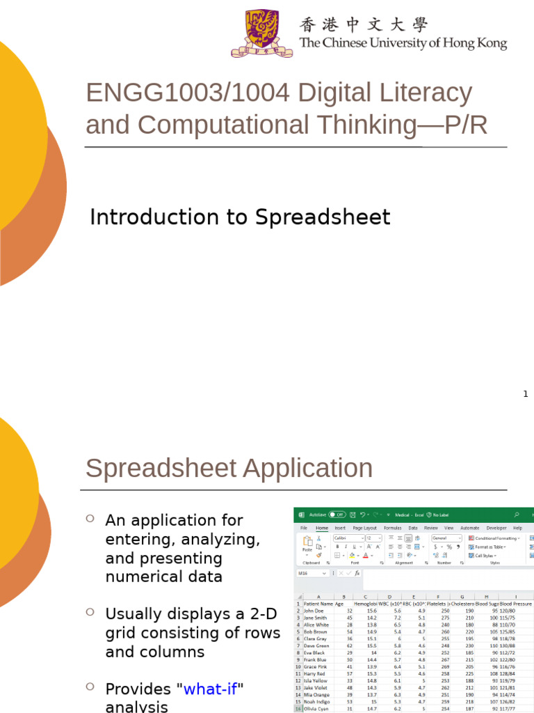 ENGG1003!02!03 SpreadsheetApplication C | PDF | Spreadsheet