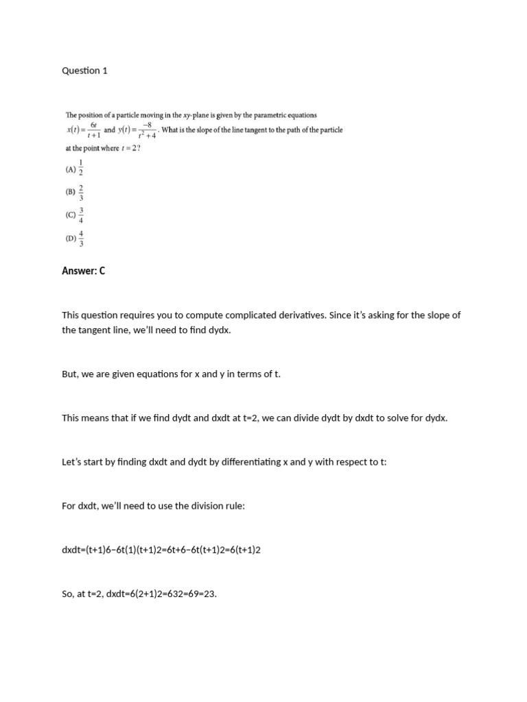 10 Hard BC Collegevine | PDF | Limit (Mathematics) | Derivative