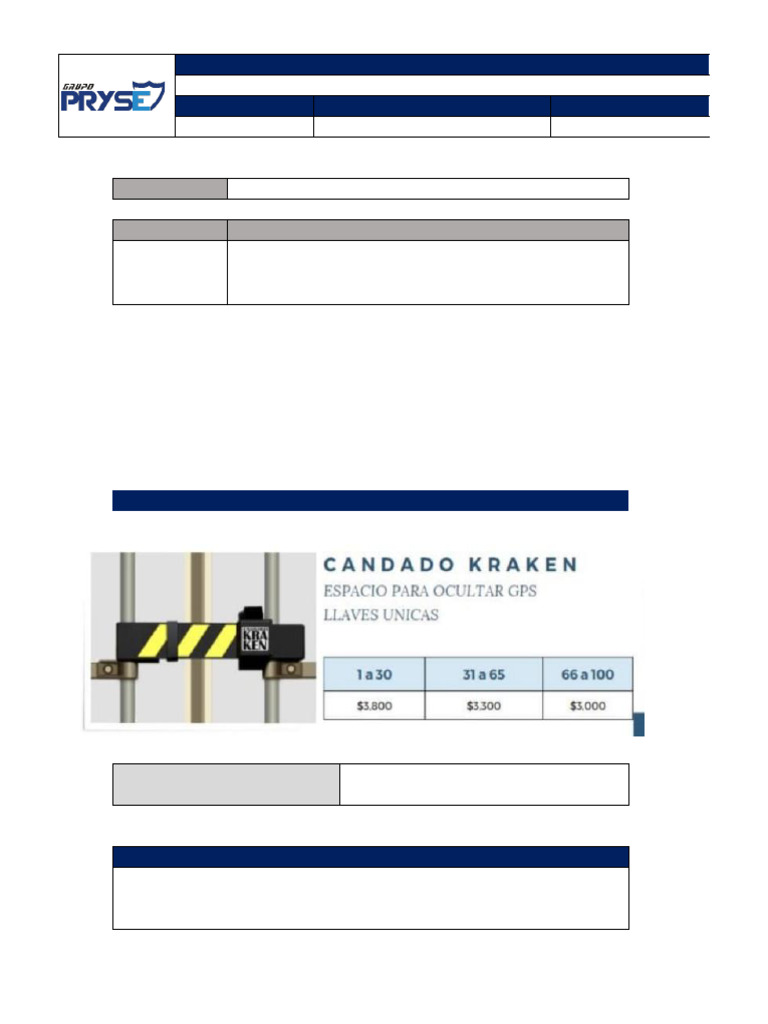 Entrega Candado | PDF