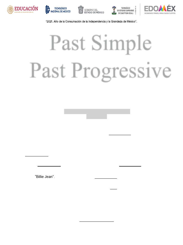 Practice 3 Past Simple, Past Progressive | PDF