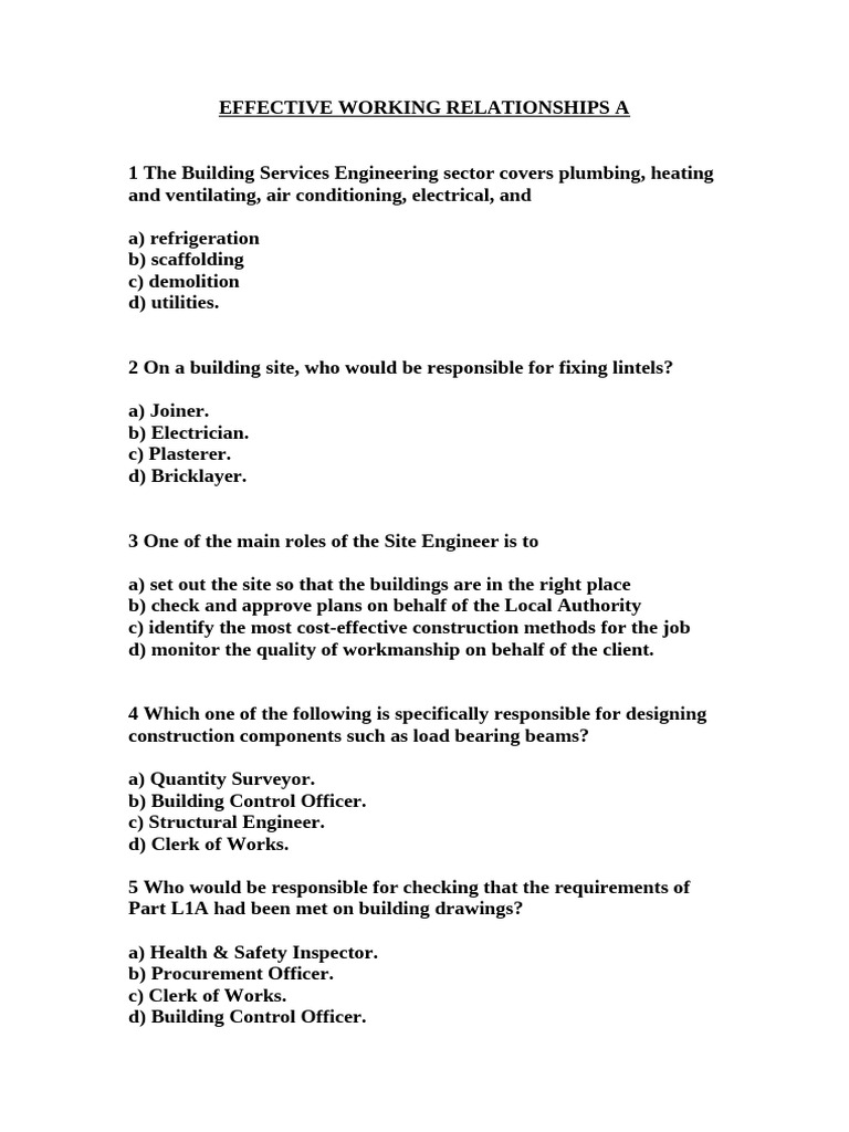 EFFECTIVE_WORKING_RELATIONSHIPS_A.doc | PDF | Employment | Business