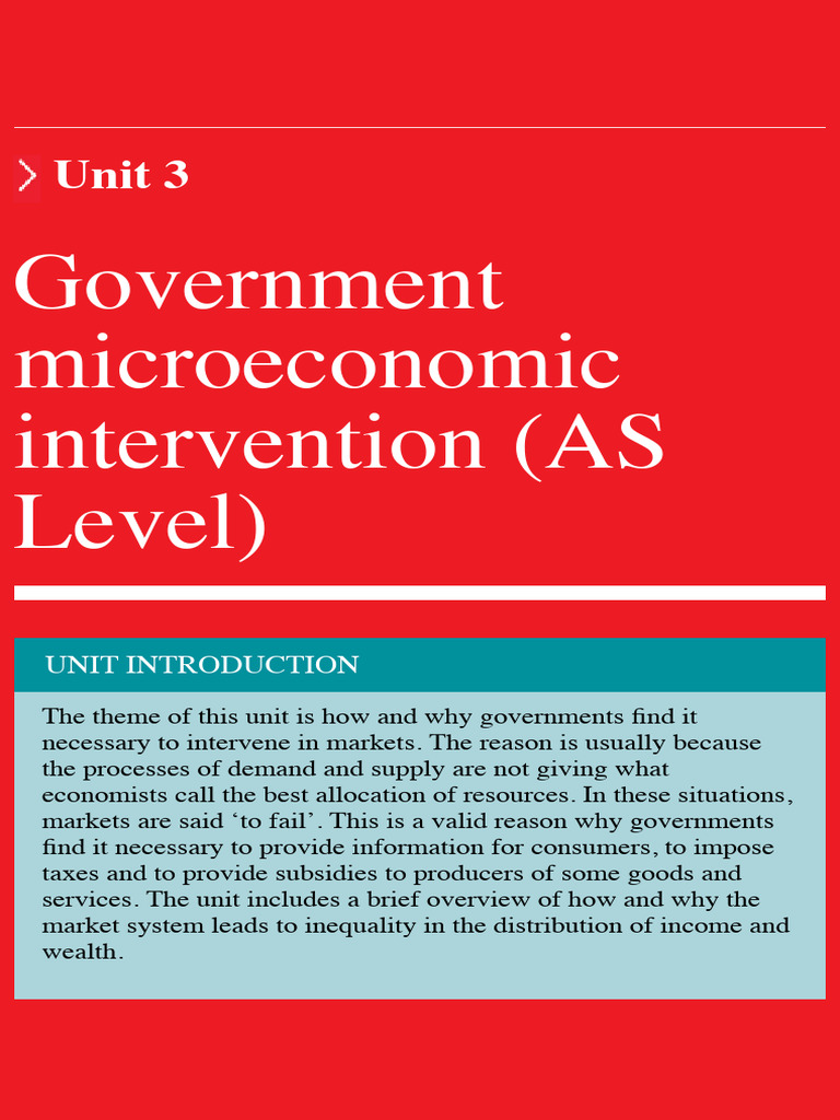 CH 12 Reasons For Government Intervention in Markets | PDF | Market ...
