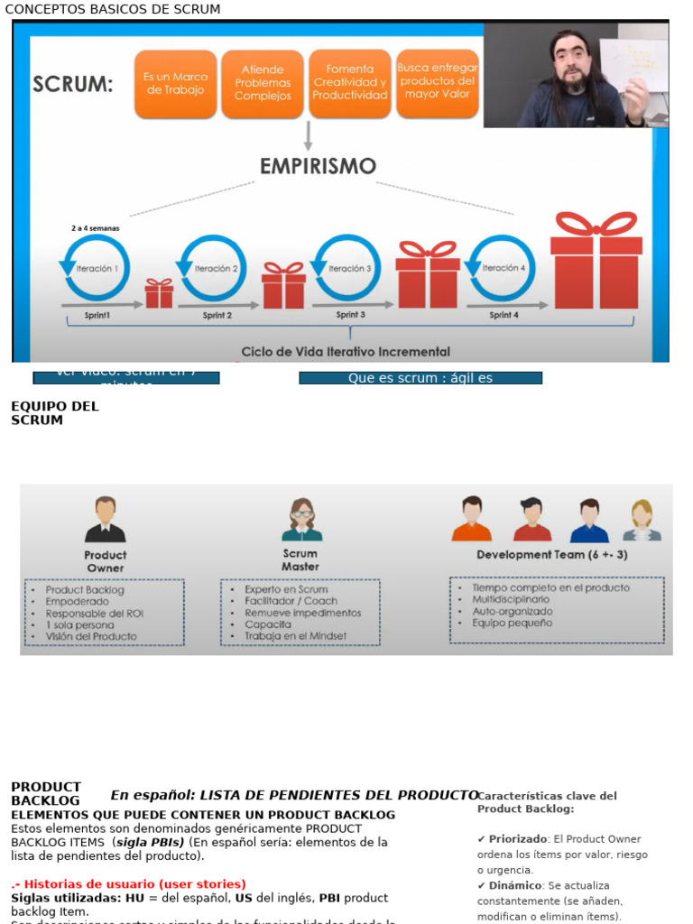 Conceptos de Scrum | PDF | Scrum (desarrollo de software) | Informática