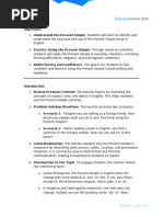 Lesson Plan Beginners Simple Present Tense | PDF | English Language ...