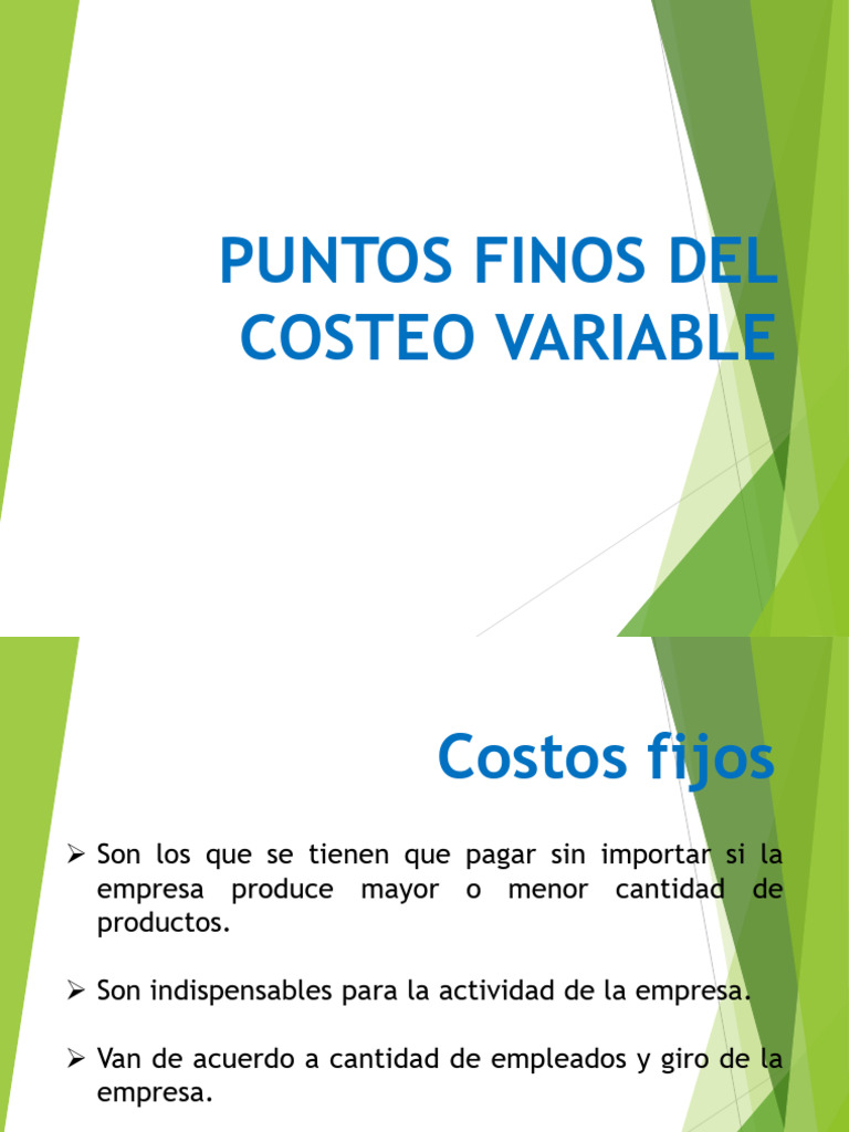 Puntos Finos Costeo Variable | PDF | Business | Ciencias económicas