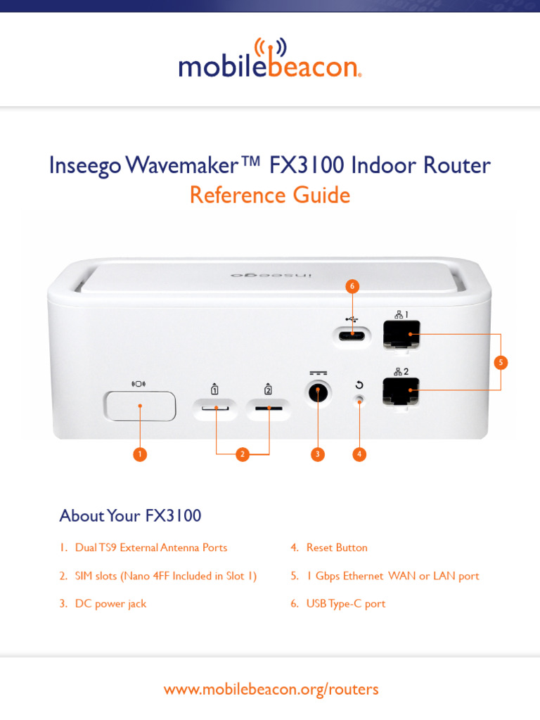 InseegoWavemaker FX3100 ReferenceGuide | PDF