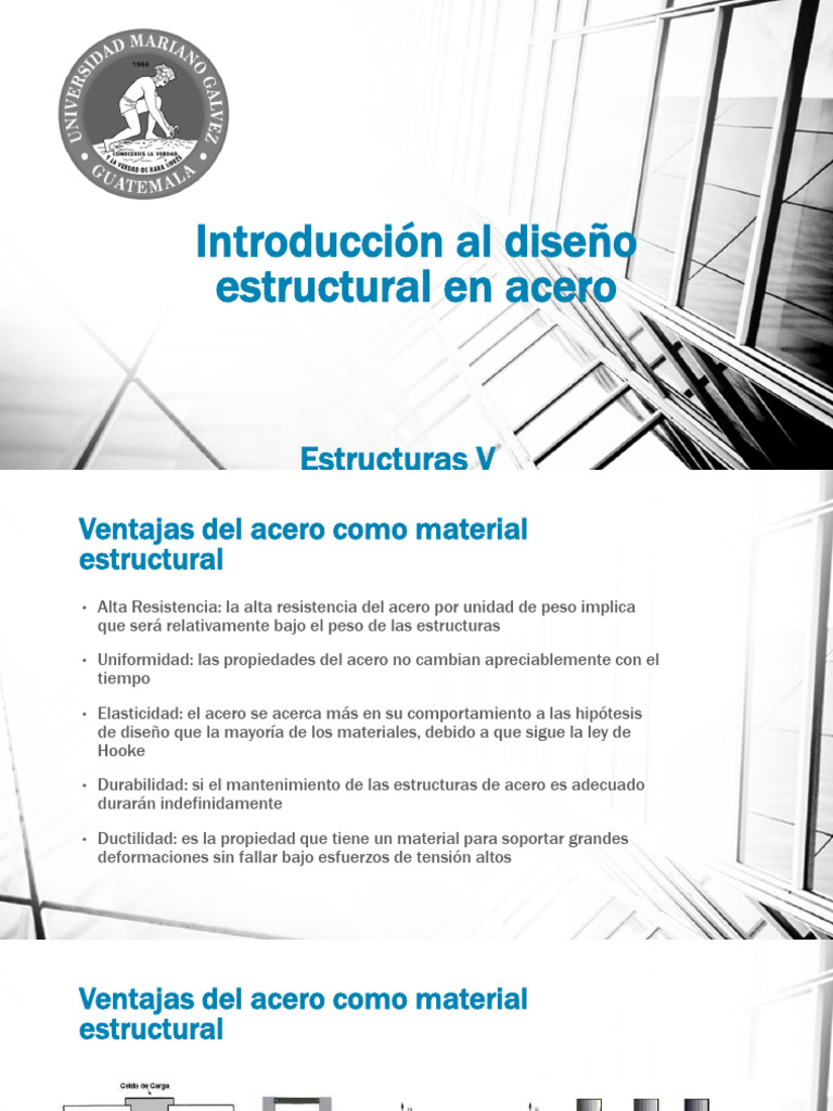 002 Clase UMG Estructuras V-Introducción A EstructurasdeAcero | PDF | Acero | Deformación ...