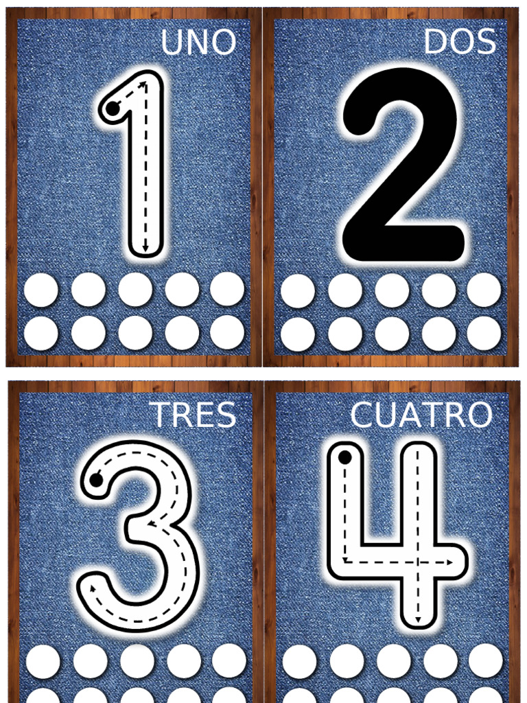 Ficha Trazo de Números | PDF