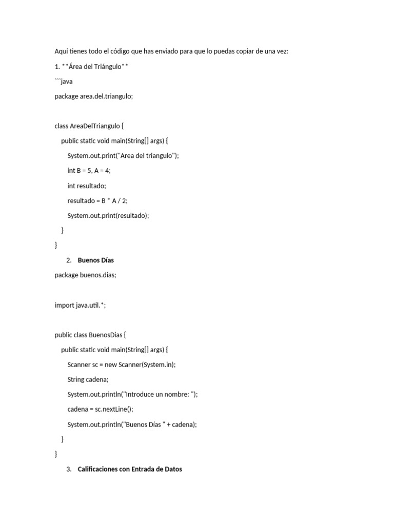 Codigos Sital | PDF | Java (lenguaje de programación) | Ingeniería de software