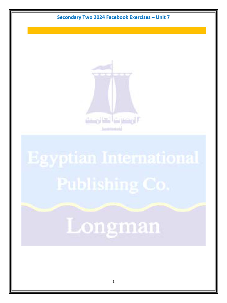 Unit 7 Exercises تانيه | PDF