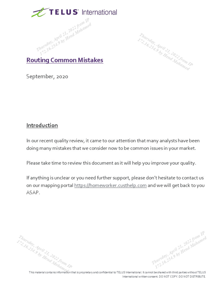 Routing Common Mistakes Ar - AE | PDF