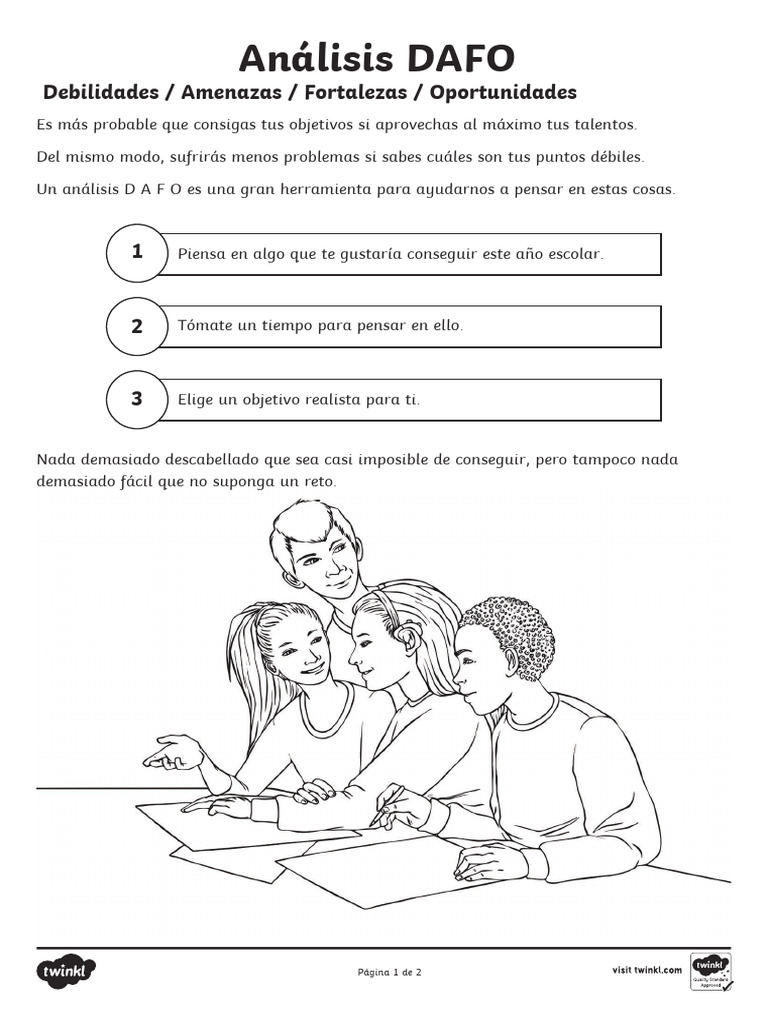 Ficha de actividad - Análisis DAFO | PDF