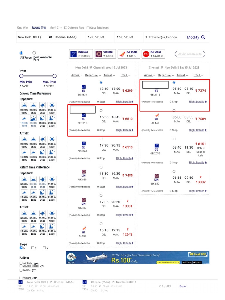 Flight Preference Details | PDF