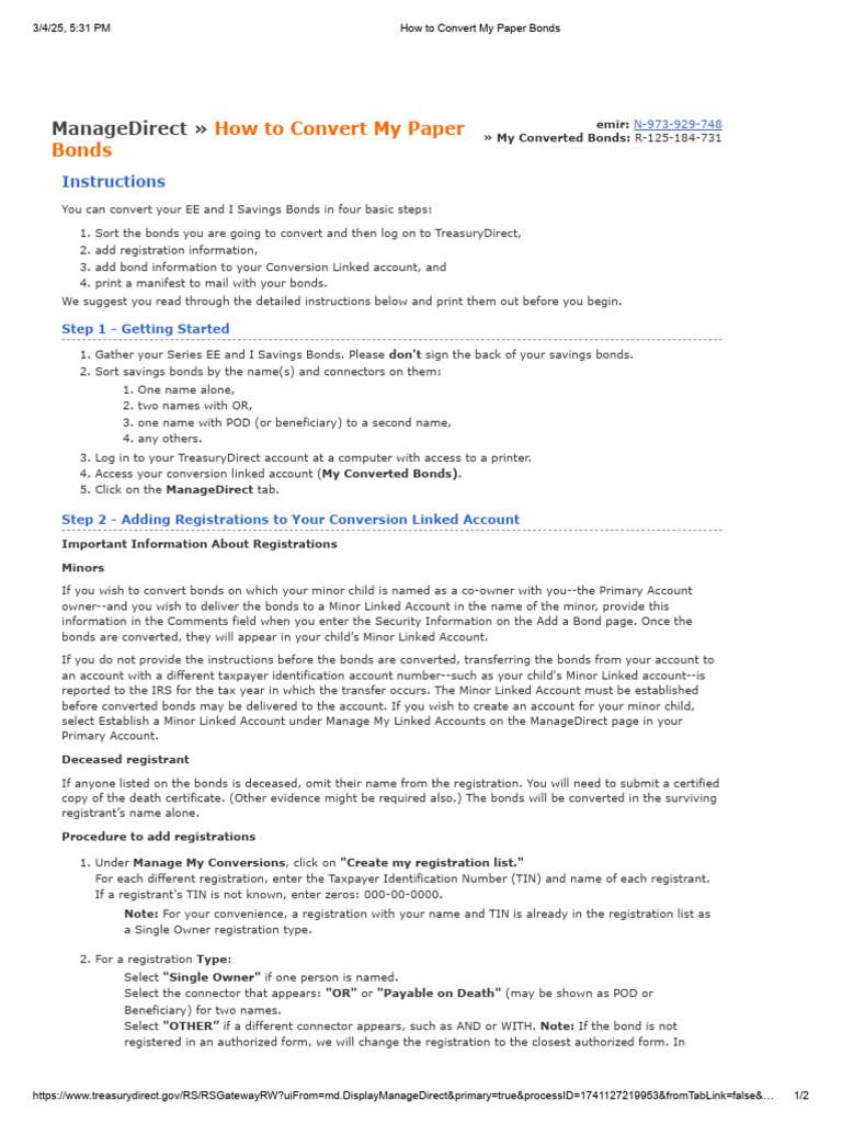 How To Convert My Paper Bonds | PDF