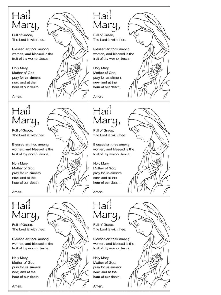 Hail Mary - 16 Cópias Preto e Branco | PDF