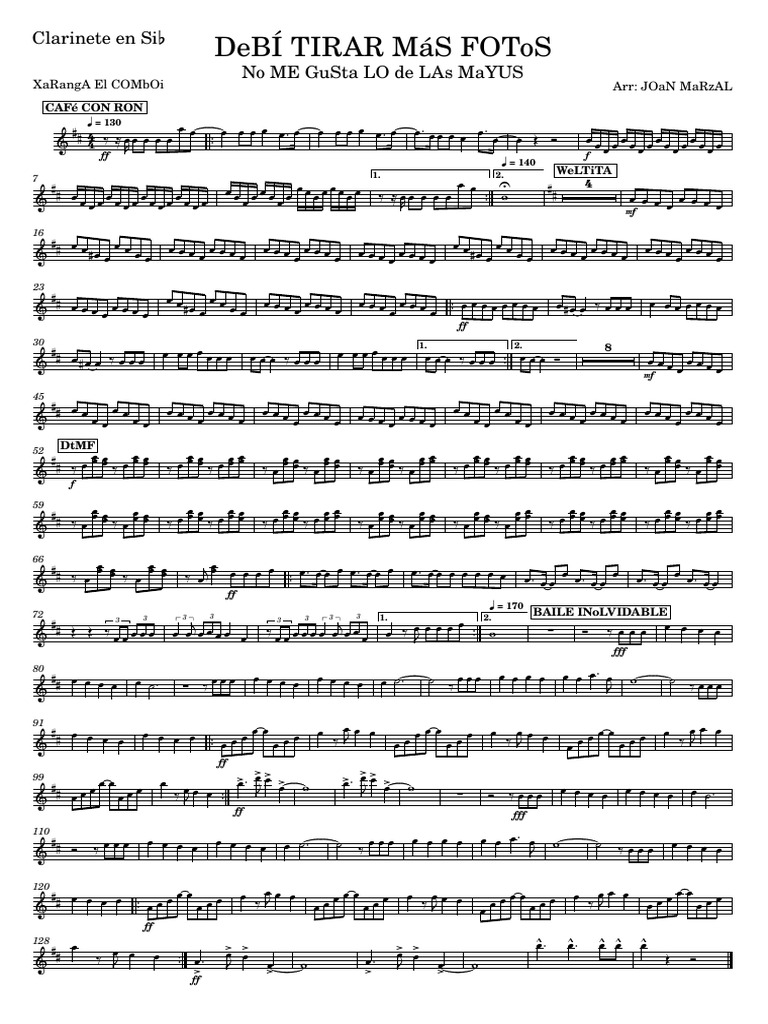 Debí Tirar Más Fotos - Partitura | PDF | Oregon | Former Regions And ...