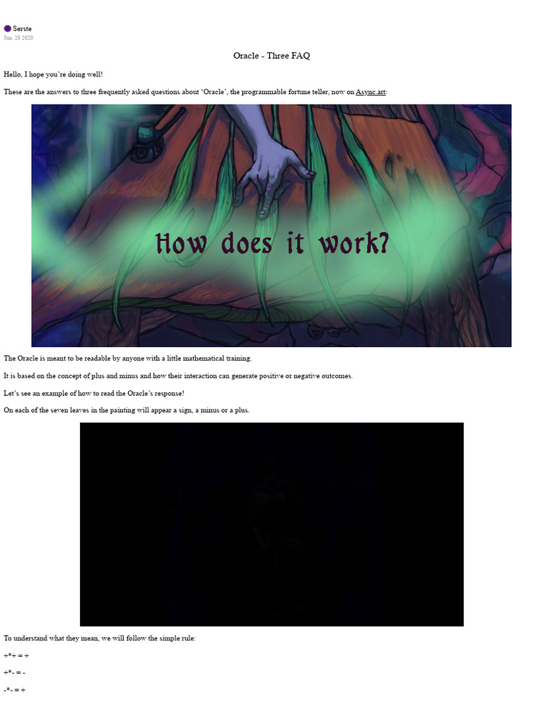 Oracle, Programmable Fortune-Teller - 3faq | PDF