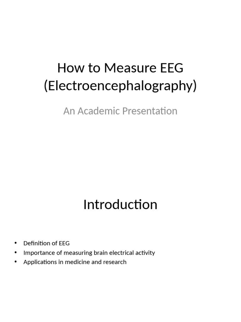 Measuring EEG: A Comprehensive Guide | PDF