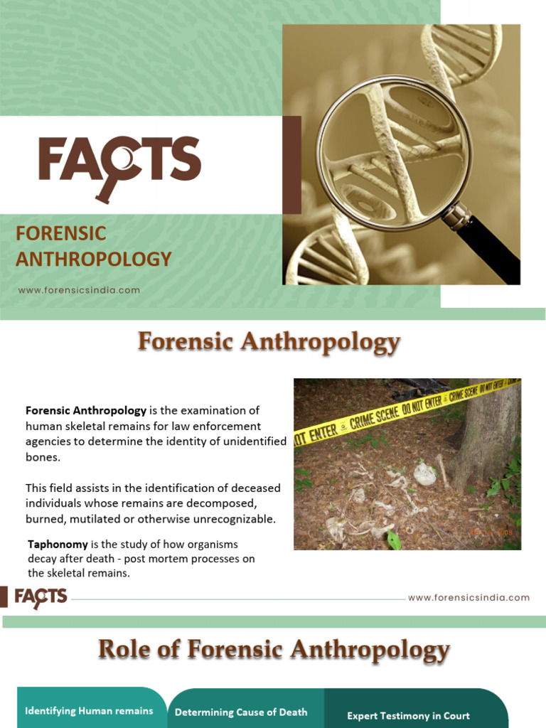Lecture 8 - Forensic Anthropology | PDF | Forensic Science