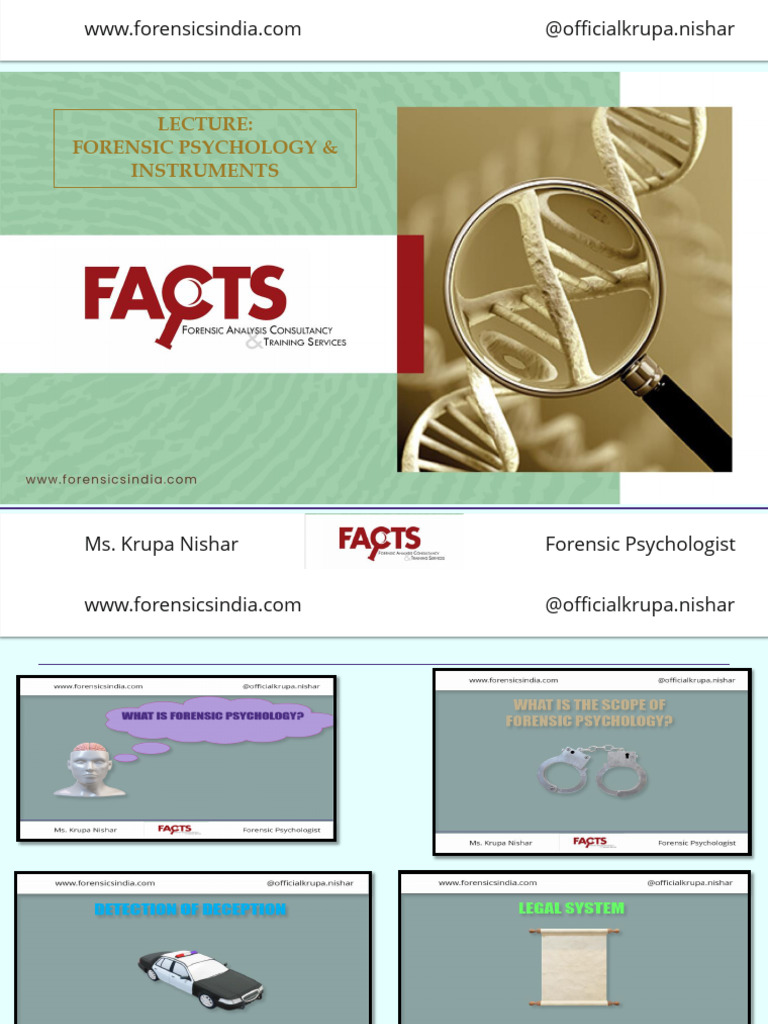 Lec 10-Forensic Psychology Instruments 13.4.24 | PDF | Polygraph ...