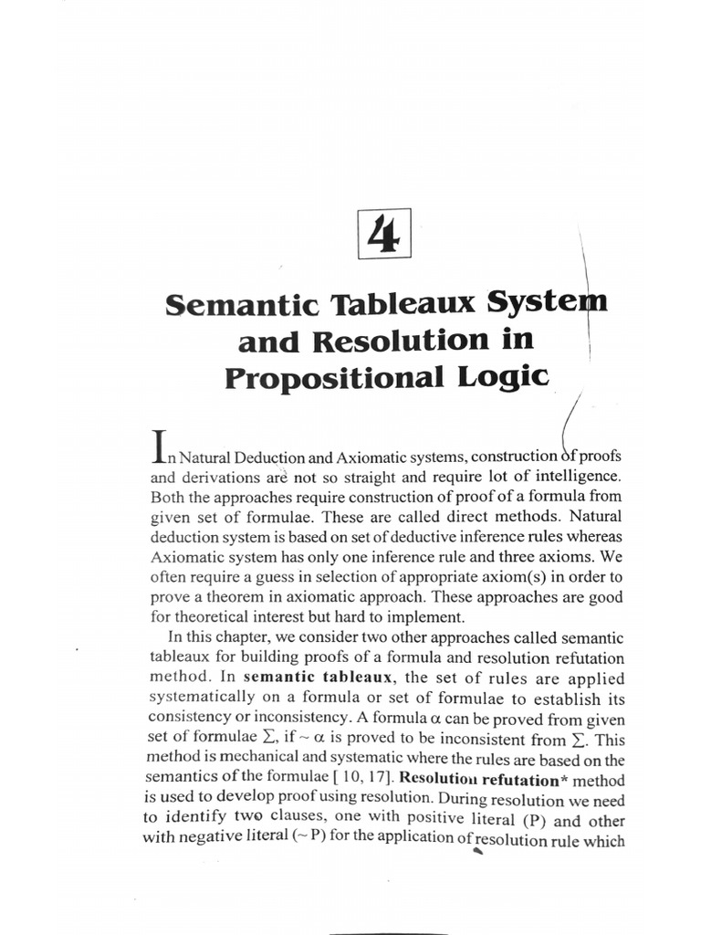 Sematic Tableaux System | PDF
