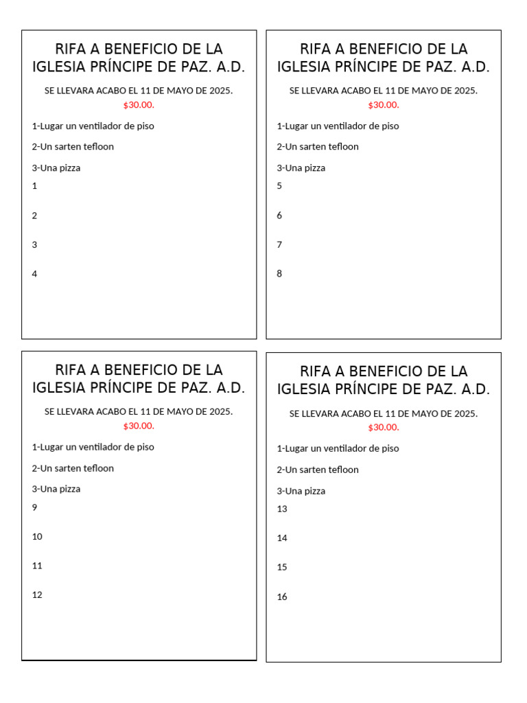 Boletos rifa | PDF
