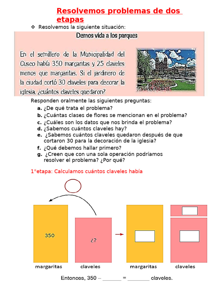 Problemas de Dos Etapas en Matemáticas | PDF