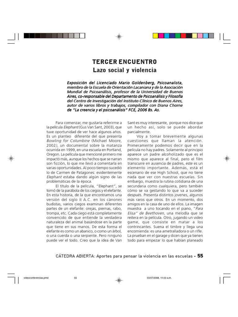Lazo Social y Violencia - Goldemberg-2 | PDF | Immanuel Kant ...
