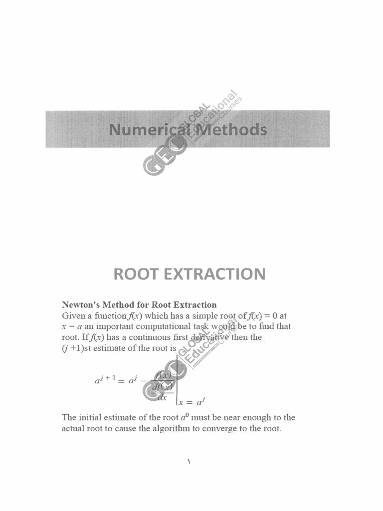 1.5 Numerical Methods - Theory | PDF | Algorithms | Applied Mathematics