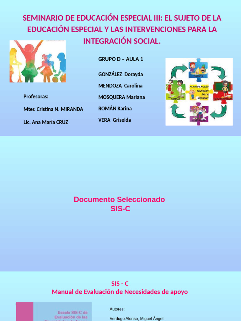 Seminario III - Activ Grupal | PDF | Educación especial | Invalidez