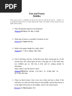 Fun Friday - 20 Riddles | PDF
