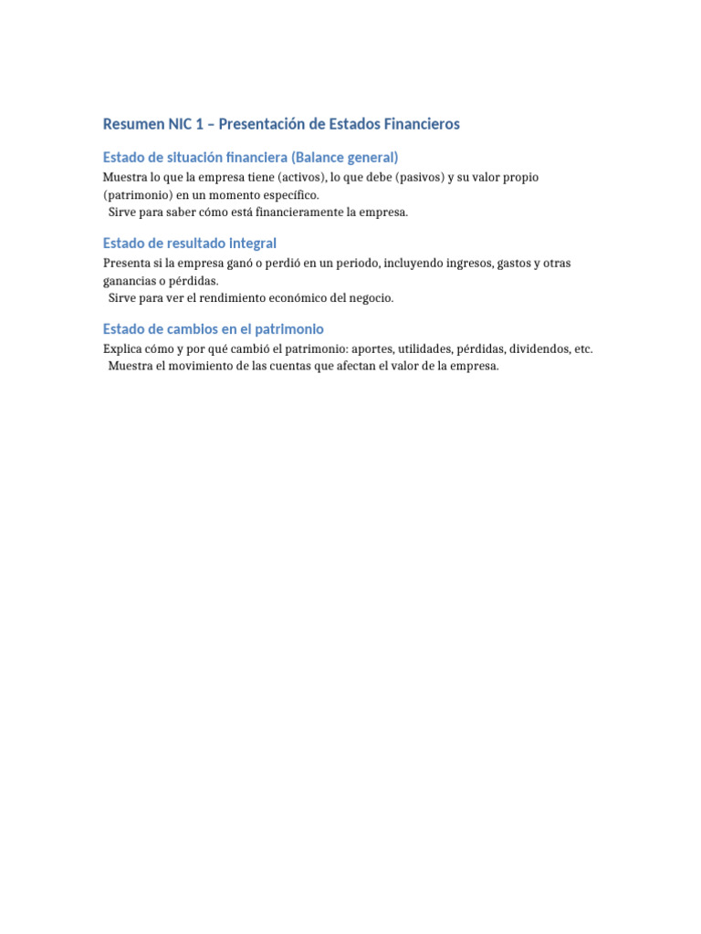 Resumen NIC1 | PDF