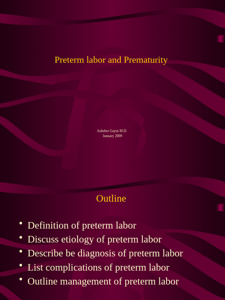 Preterm Labor and Prematurity | PDF | Preterm Birth | Childbirth