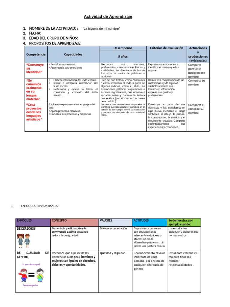 Ok Dia 3 La Historia de Mi Nombre | PDF | Aprendizaje | Las emociones
