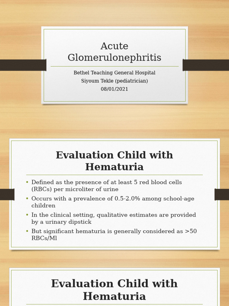 Acute Glomerulonephritis | PDF | Kidney Disease | Urinary System