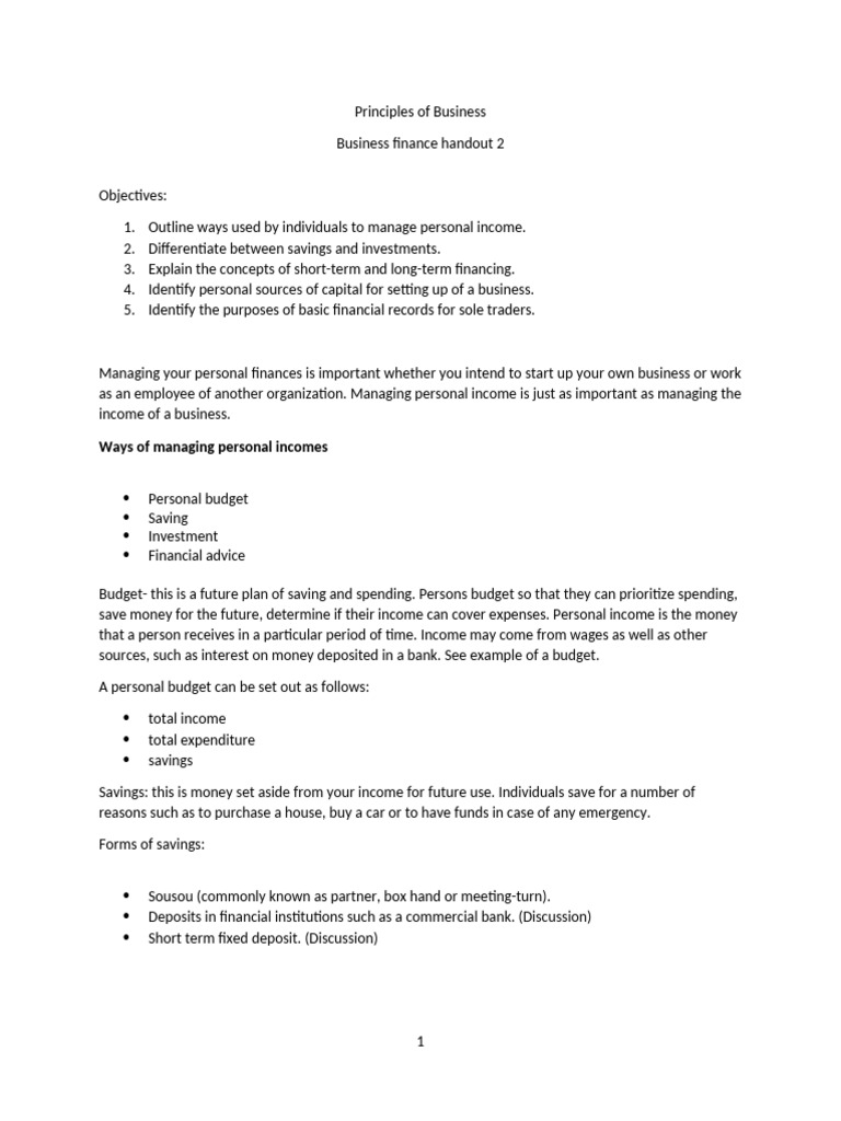 Pob Business Finance Notes Part 2 | PDF | Investing | Stocks