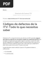 Códigos ITV de Defectos 《 Actualizados 2024 》 ️ | PDF | Vehículos ...