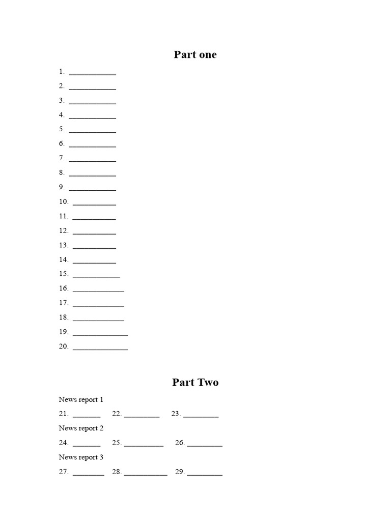 Answer Sheet | PDF