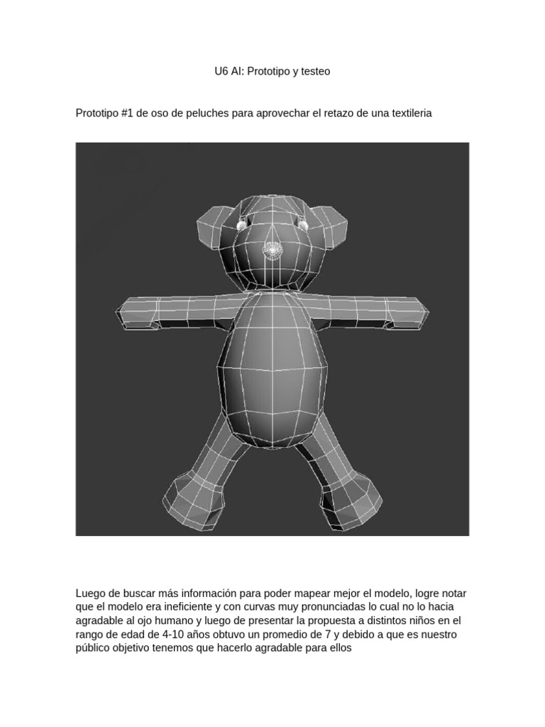 Prototipo de Oso de Peluche E2 | PDF | Diseño | Cognición